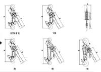 China Chain Pulley Blocks 1-10 Ton Capacity with 0.5-3 m/min Lift Speed and 6-16 mm Chain Diameter for sale