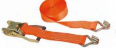 China Flat Hooks Polyester Ratchet Tie Down Straps With Protective Sleeves for sale