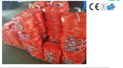 China UV Resistant Ratchet Tie Down Straps 2 Inch 2500 Lbs Breaking Strength Polyester for sale