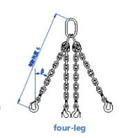 China Alloy Steel Lifting Chain Sling 5 Ton Capacity Safety Factor 4:1 for sale