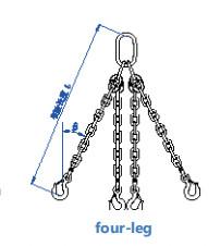 China Alloy Steel Lifting Chain Sling 5 Ton Capacity Safety Factor 4:1 for sale