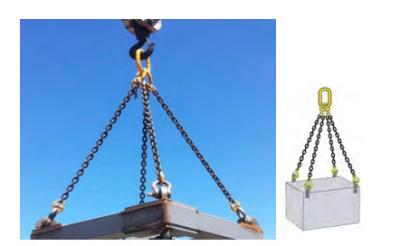 China Customizable Length Alloy Steel Lifting Chain Sling 5 Ton WLL Polished for sale