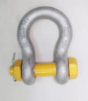 China 1-1/4 Inch Bolt Type Bow Shackle with Safety Bolt - 12 Tonne WLL, Hot Dip Galvanized Steel Construction for sale