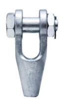 China SOA-08 Galvanized Open Spelter Socket with Cotter Pin for 8mm Wire Rope - 92 Ton MBL Capacity for sale