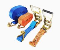 China Heavy-Duty Flat Hooks Polyester Ratchet Tie Down Straps  Secure Cargo With Confidence for sale