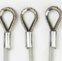 China 3 Inch Heavy Duty Wire Rope Sling with Thimble Galvanized Type III 1/8 to 3-1/2 Inch for sale