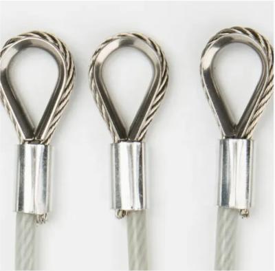 China 3 Inch Heavy Duty Wire Rope Sling with Thimble Galvanized Type III 1/8 to 3-1/2 Inch for sale