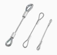 China 30mm Swaged Wire Rope Sling Steel Core IWRC 6x37 Soft Eye Flemish Eye or Thimble 10.41 Ton WLL for sale