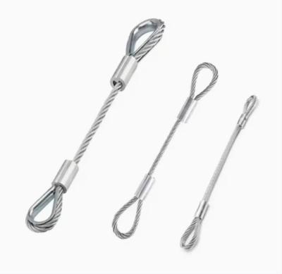 China 30mm Swaged Wire Rope Sling Steel Core IWRC 6x37 Soft Eye Flemish Eye or Thimble 10.41 Ton WLL for sale