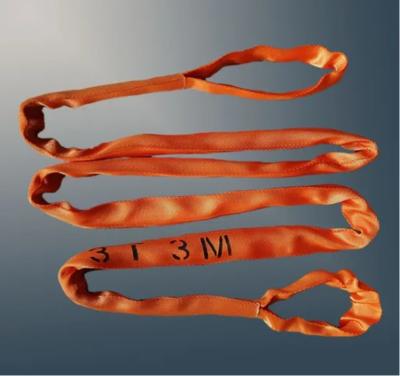 China Polyester Round Sling 1T-100T Lifting Capacity 7:1 Safety Factor Heavy Duty Hoist for sale