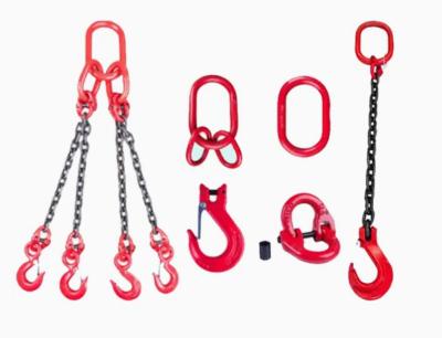 China Grade 80 Alloy Steel Lifting Chain Sling WLL 21200 kg Heavy Duty Rigging for sale