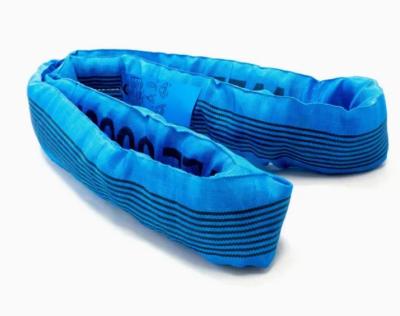 China 12 Tonne Polyester Endless Round Sling 10.0 Meters Superior Flexibility for Complex Rigging for sale