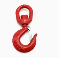 China A320 Galvanized Chain Crane Hoist Hook 1T-50T Alloy Steel Drop-Forged Locking Lifting Hook with Safety Latch for sale