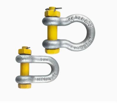 China Heavy Duty US Type L Anchor Shackle Forged Marine Bow Shackle for Marine & Lifting Applications for sale