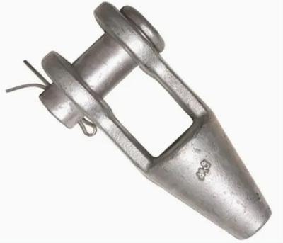 China G416 Galvanized Open Spelter Wire Rope Socket with Cotter Pin – High-Strength Rigging Solution for sale