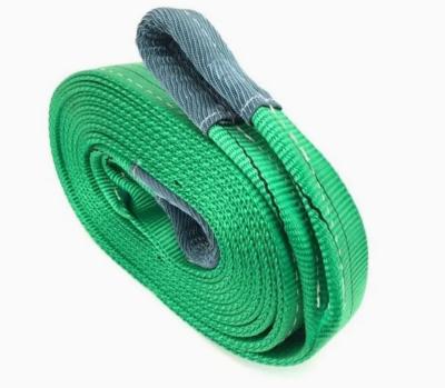 China Eye-Eye Flat Web Sling F7-W1/W2 Heavy Duty Lifting Sling 20 Ton WLL Polyester Webbing for sale