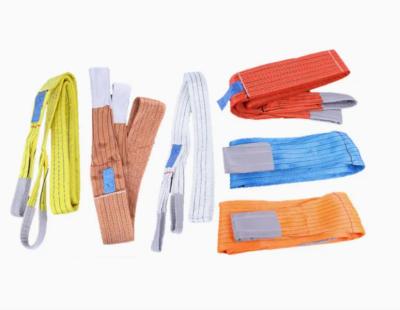 China High-Performance Flat Single Double Ply Polyester Webbing Sling For Superior Lifting Safety for sale