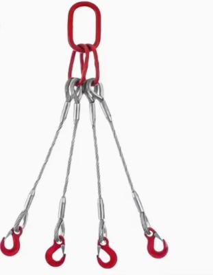 China 48mm Heavy-Duty Galvanized Wire Rope Sling with 1770 MPa Tensile Strength and 5:1 Safety Ratio for sale