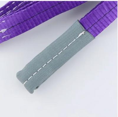 China Blue Polyester Webbing Sling 240mm 16000kg WLL Endless Lifting Sling 6:1 Safety Factor for sale