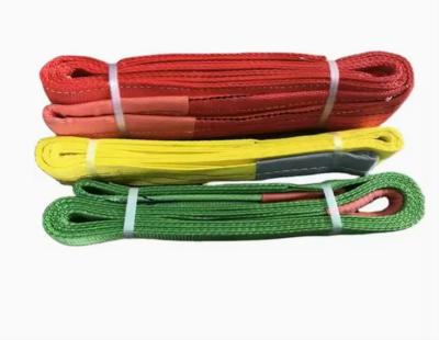 China Polyester Flat Web Sling 1t to 12t Capacity CE ISO Certified Lifting and Lashing Sling for sale