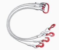 China Galvanized 4 Leg Steel Core Wire Rope Lifting Sling - 1 to 50 Ton Capacity with Hot-Dip Galvanized Coating for sale