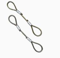 China Galvanized Steel Wire Rope Sling 8mm-52mm with Thimble Ends Custom Length Heavy Duty Lifting for sale