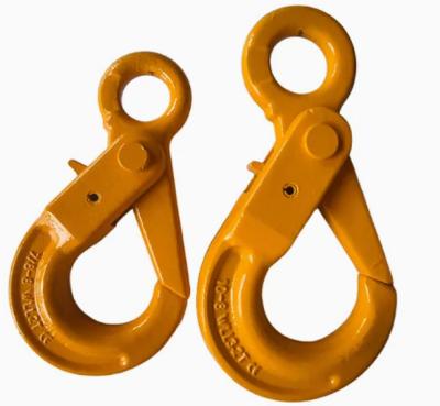 China G80 Self-Locking Safety Hook 2 Ton WLL Alloy Steel Lifting Hook with Eye for sale