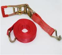 China Safety Polyester Lifting Sling with Ratchet Tie Down Belt 2in x 10ft 6000 lbs WLL Dual-Function Load Control for sale