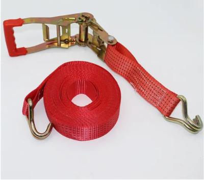 China Safety Polyester Lifting Sling with Ratchet Tie Down Belt 2in x 10ft 6000 lbs WLL Dual-Function Load Control for sale