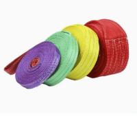 China High-Tenacity Polyester Flat Webbing Slings 1-30 Ton WLL Custom Lengths for NZ EU US for sale