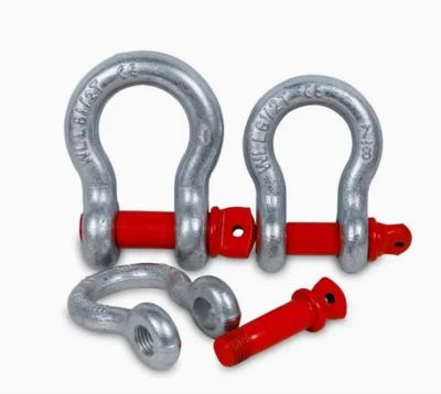 China Galvanized US Type G209 Anchor Shackle Steel Forged Lifting D Ring Bow Shackle for sale