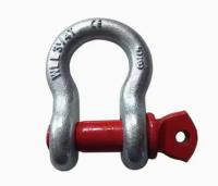 China Screw Pin Bow Shackle 0.5T-150T Heavy Duty Lifting Rigging G2130 Forged Carbon Steel for sale