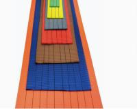 China EN 1492-1 Double-Ply Polyester Lifting Slings 1t to 6t WLL Heavy Duty Abrasion Resistant Webbing Sling for sale