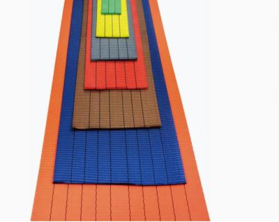 China EN 1492-1 Double-Ply Polyester Lifting Slings 1t to 6t WLL Heavy Duty Abrasion Resistant Webbing Sling for sale