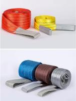 China 100% Polyester Flat Woven Webbing Slings EN1492-1 7:1 Safety Factor 1-12 Ton for sale