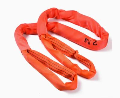 China CE Certified 5 Ton Soft Polyester Round Sling for Heavy Machinery Lifting for sale