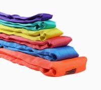 China High-Strength Polyester Endless Round Sling 1-15 Ton Capacity 25-150mm Width for sale