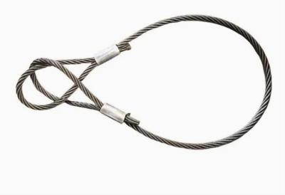 China Heavy-Duty Corrosion-Resistant Spliced Wire Rope Sling | 6-52mm Diameter Custom Sizes with IWRC Core for sale