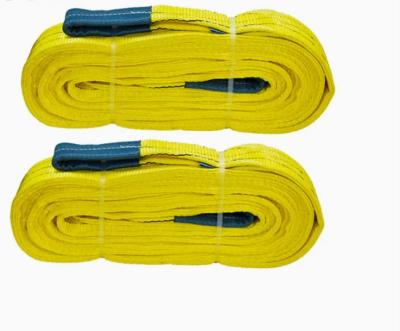 China 3 Ton CE GS Certified Duplex Double Ply Polyester Eye to Eye Flat Lifting Webbing Sling Belt 60mm for sale