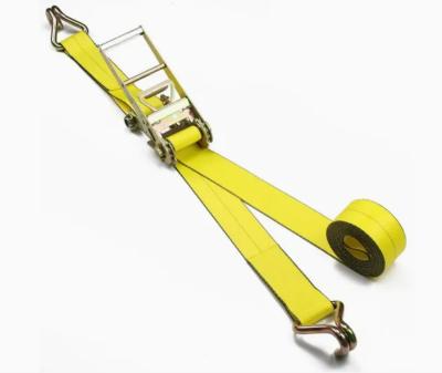 China 75mm Heavy Duty Ratchet Strap 16200 lbs Break Strength Double J-Hook Polyester Webbing for sale