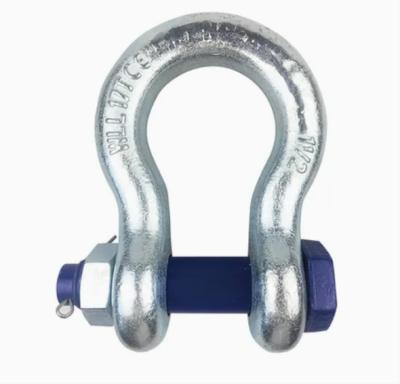 China G2130 Bow Anchor Shackle Safety Bolt Nut 1-85 Ton Forged Alloy Steel Rigging Hardware for sale