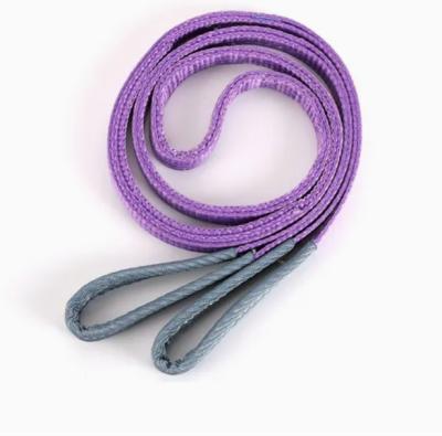 China CE Certified Flat Lifting Sling Eye & Eye Polyester Webbing Slings 5 Ton 3 Meter Heavy Duty for sale