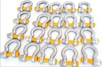 China Screw Pin Bow Shackle 0.5T-150T Heavy Duty Lifting Rigging G2130 Forged Carbon Steel for sale