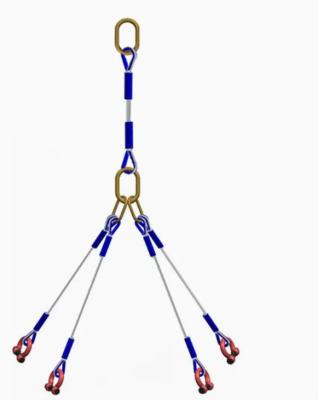 China DNV 2.7-1 5-Leg Offshore Steel Wire Rope Sling 100 Tonne WLL CorroShield Coating for sale