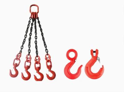 China Multi-Leg Chain Slings with Hooks Grade 80 2-4 Legs 1-60 Ton WLL for Heavy Lifting for sale
