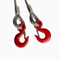 China Heavy Duty Two Leg Lifting Sling 1 Ton to 20 Ton WLL Polyester Webbing with Steel Hooks for sale
