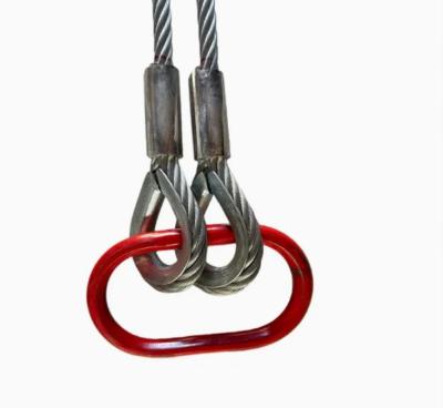 China Heavy Duty Two Leg Lifting Sling 1 Ton to 20 Ton WLL Polyester Webbing with Steel Hooks for sale