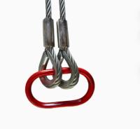 China Heavy Duty Two Leg Lifting Sling 2m 3m Steel Hook 1 Ton to 10 Ton WLL for sale