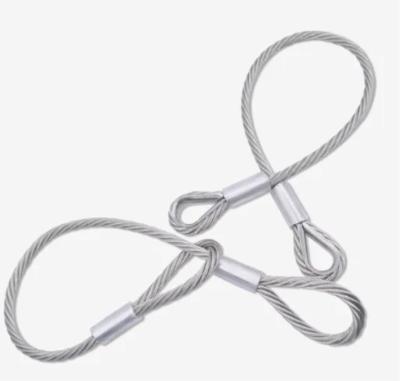 China 8mm Pressed Steel Wire Rope Sling 6x19 IWRC Galvanized 1300 kg WLL for Construction for sale
