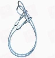 China 5 Ton Single Leg Wire Rope Sling with Rings Thimbles 10000 lbs 4.5 MT ASME EN for sale
